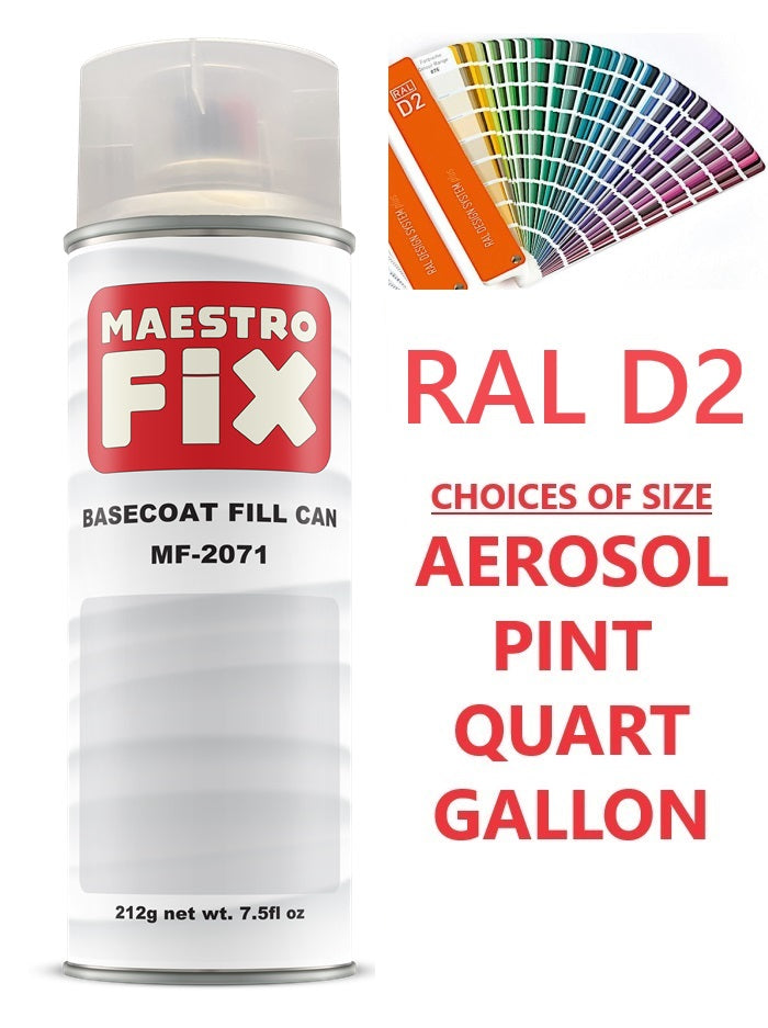 RAL D2 PAINT - AEROSOL OR CAN (SPRAY OR ROLL ON) | Jerzyautopaint.com