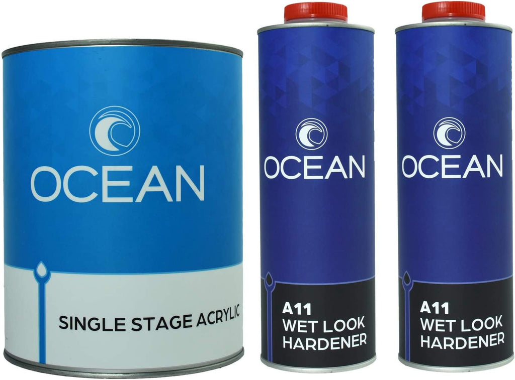 Urethane Acrylic 2K Black Single Stage Paint with Hardener ...