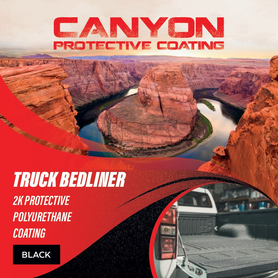 Canyon Bed Liner, Black, Epoxy 1 Gallon with Activator, Fast Dry ...