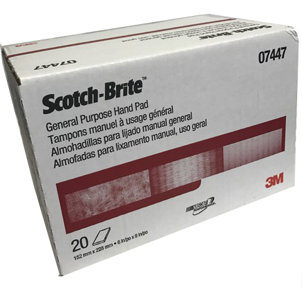 3M 07447 Scotch-Brite™ General Purpose Hand Pad, 9"x6" Scuff Pad, RED ...