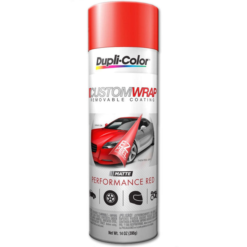 DUPLICOLOR CUSTOM WRAP MATTE RED 14 OZ AEROSOL | Jerzyautopaint.com